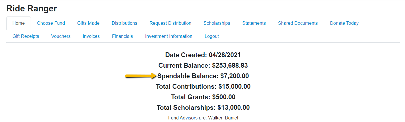 Spendable Balance – Foundant Technologies