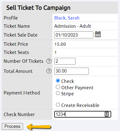Manually Sell a Ticket – Foundant Technologies