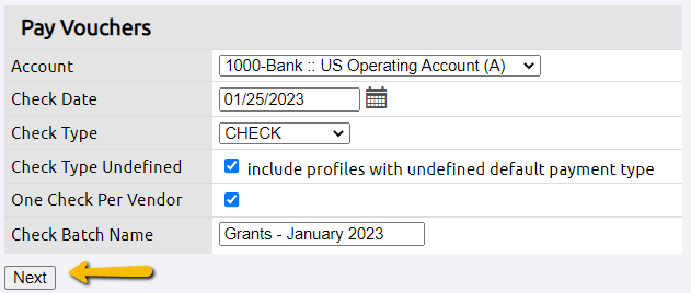 Pay Open Vouchers From Accounts Payable – Foundant Technologies