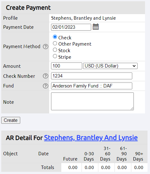 Create a Profile Payment – Foundant Technologies