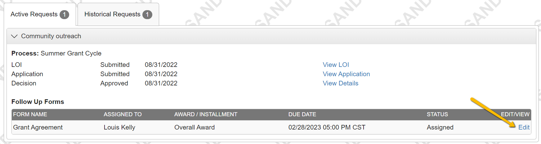 Applicant Tutorial - Submit a Follow Up Form – Foundant Technologies