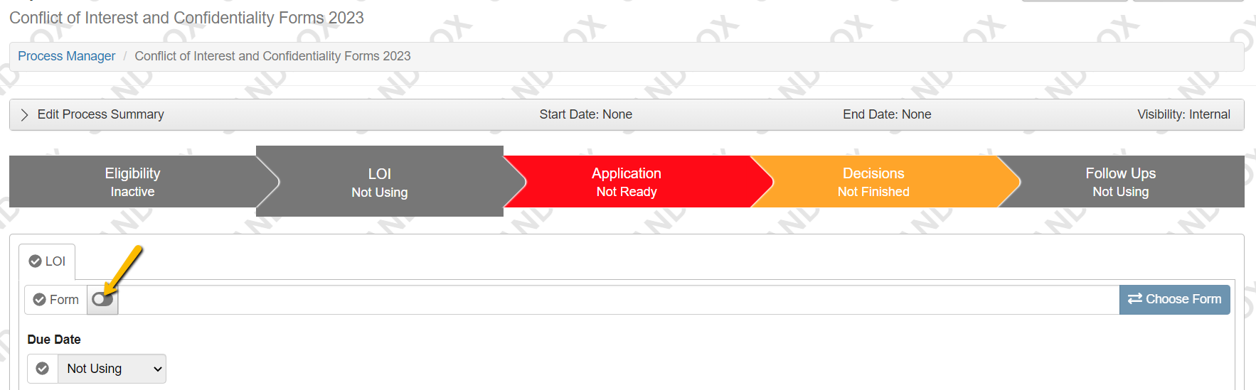 Conflict of Interest and Confidentiality Agreement Administrator Workflow – Foundant Technologies