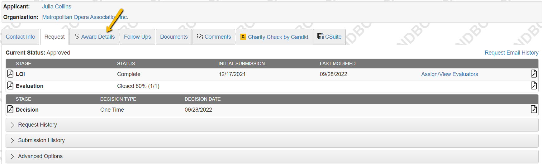 Add Installments to an Approved Request – Foundant Technologies