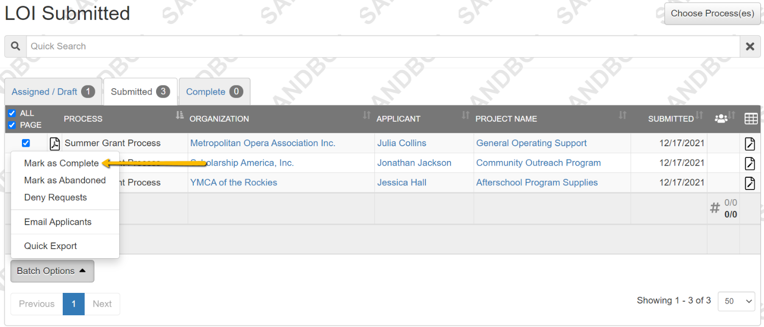 LOI Workflow for Administrators – Foundant Technologies