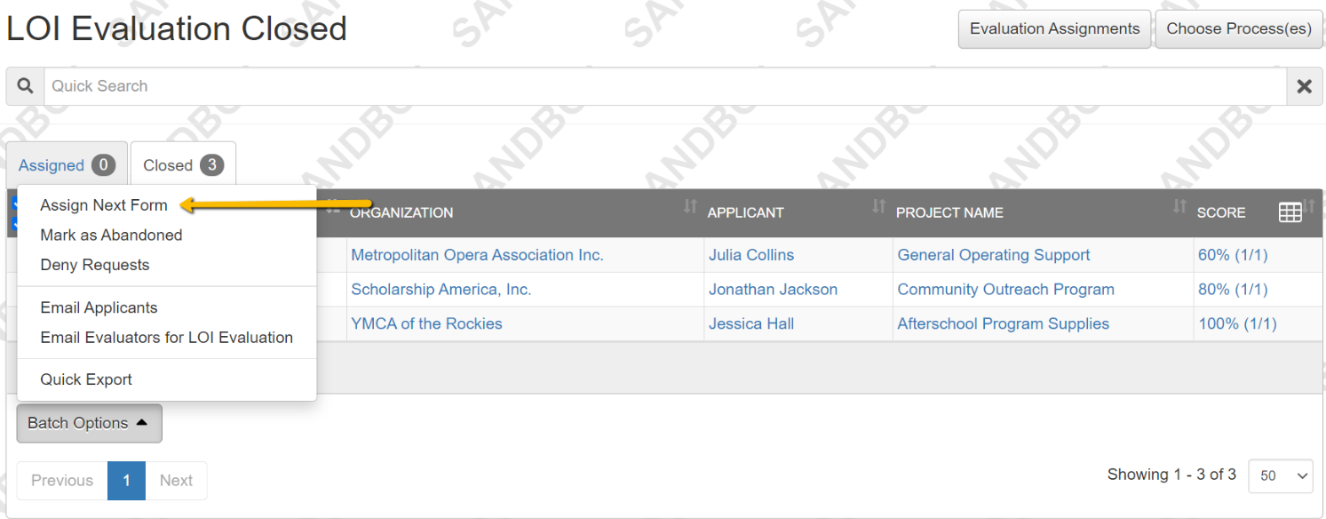 LOI Workflow for Administrators – Foundant Technologies