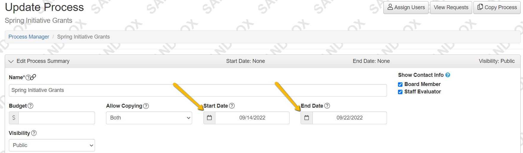 Process Start and End Dates – Foundant Technologies