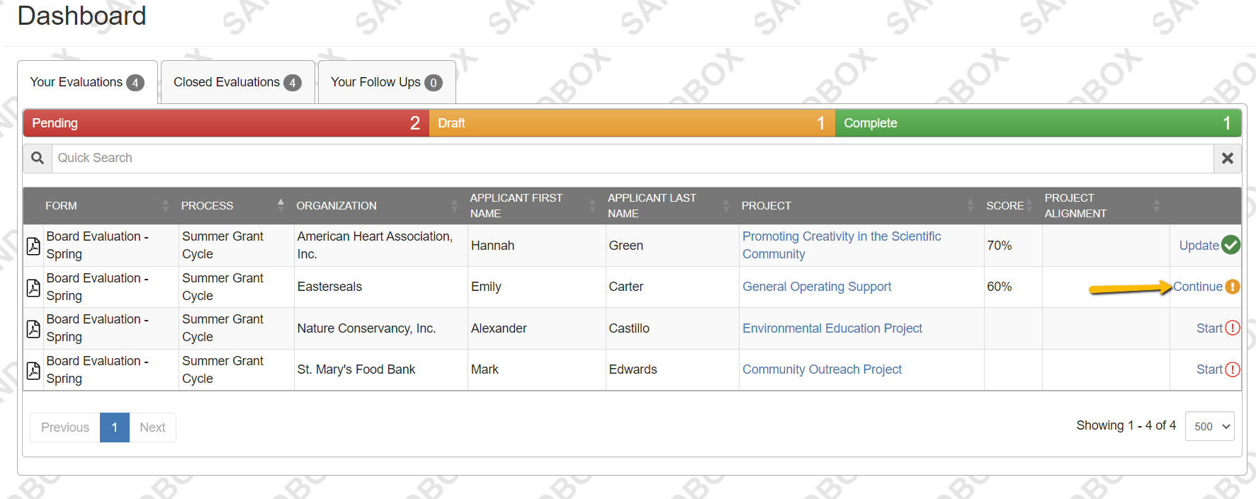 Evaluation Tutorial – Foundant Technologies