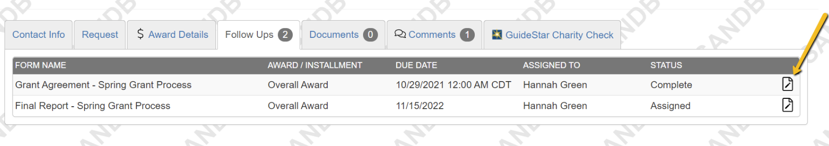 Evaluator: View a Follow Up – Foundant Technologies