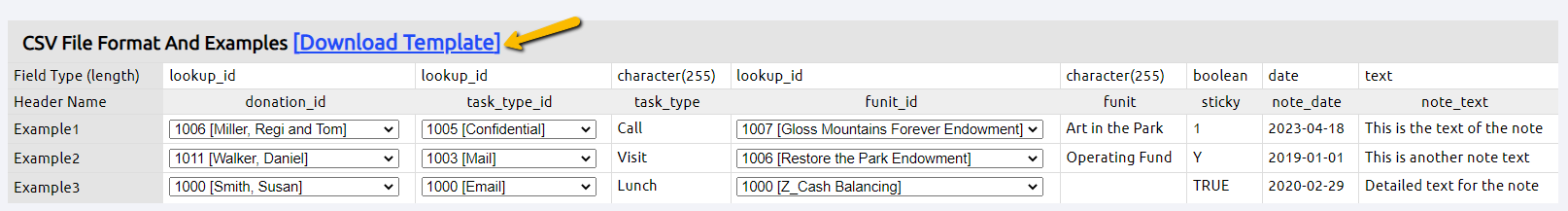 Import Notes – Foundant Technologies