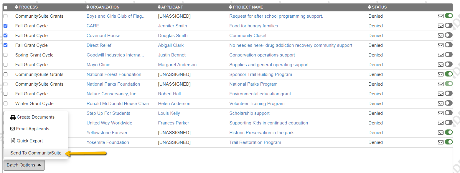 Integrated Denied Grants – Foundant Technologies