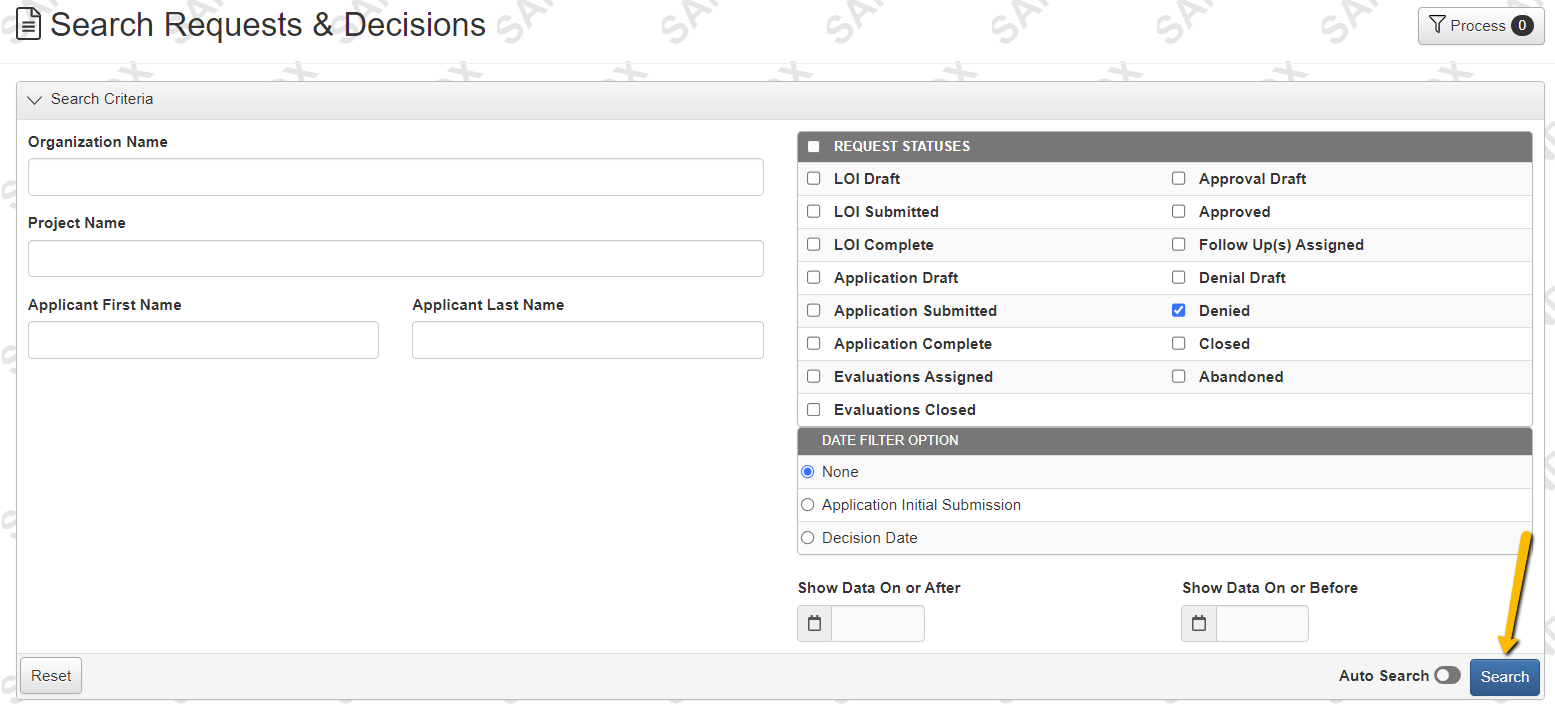 Integrated Denied Grants – Foundant Technologies