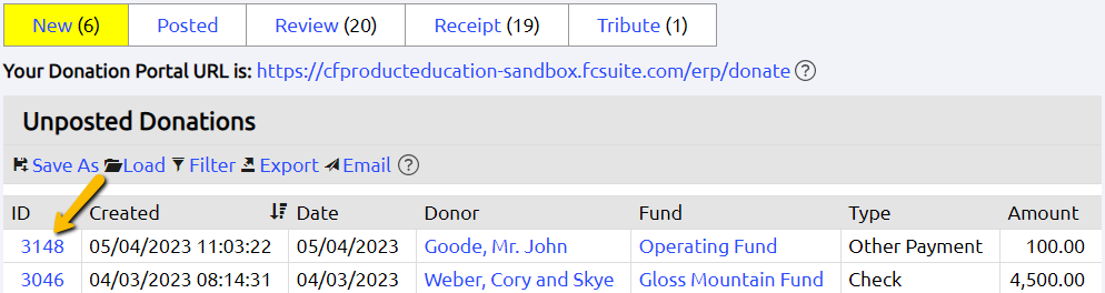 Create, Copy, and Post a Donation – Foundant Technologies