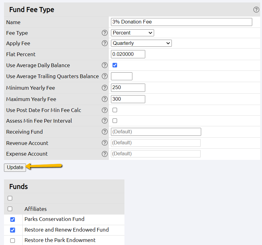 Create and Edit Fund Fee Types – Foundant Technologies
