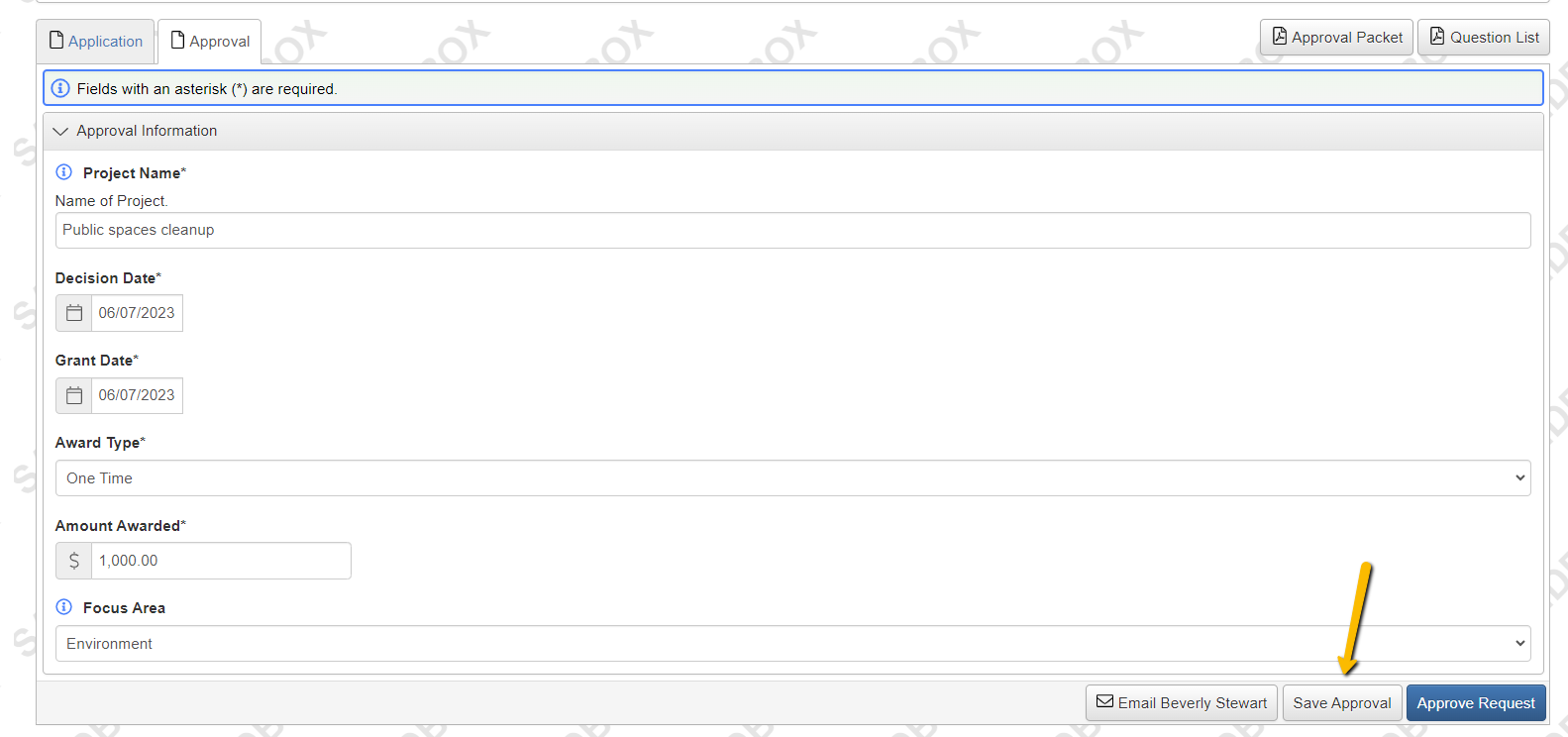 Approve a Request – Foundant Technologies
