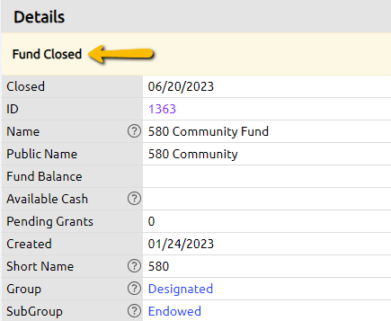 Close, Open, or Delete Funds – Foundant Technologies