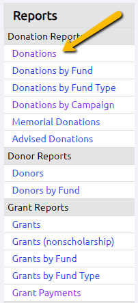 Default Reports – Foundant Technologies