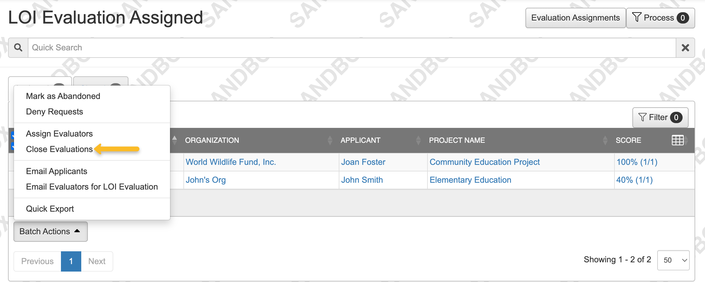 LOI Workflow for Administrators – Foundant Technologies