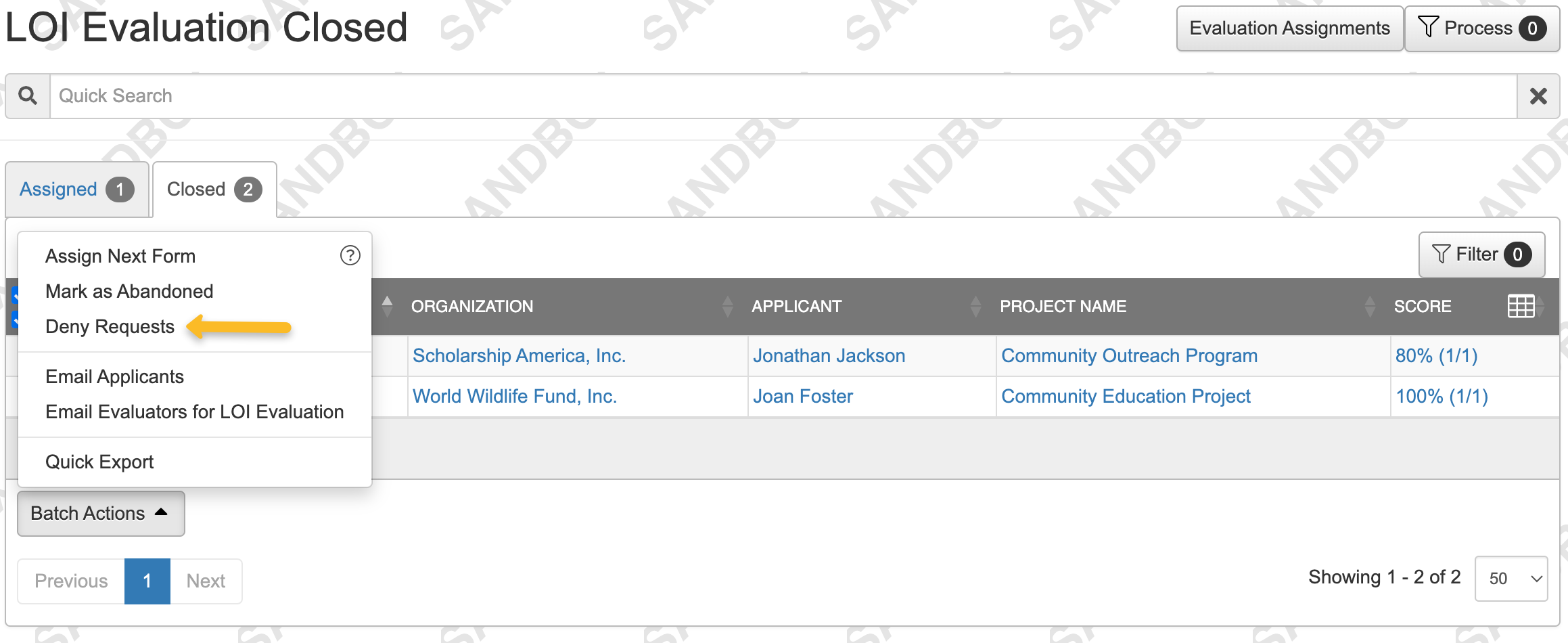 LOI Workflow for Administrators – Foundant Technologies