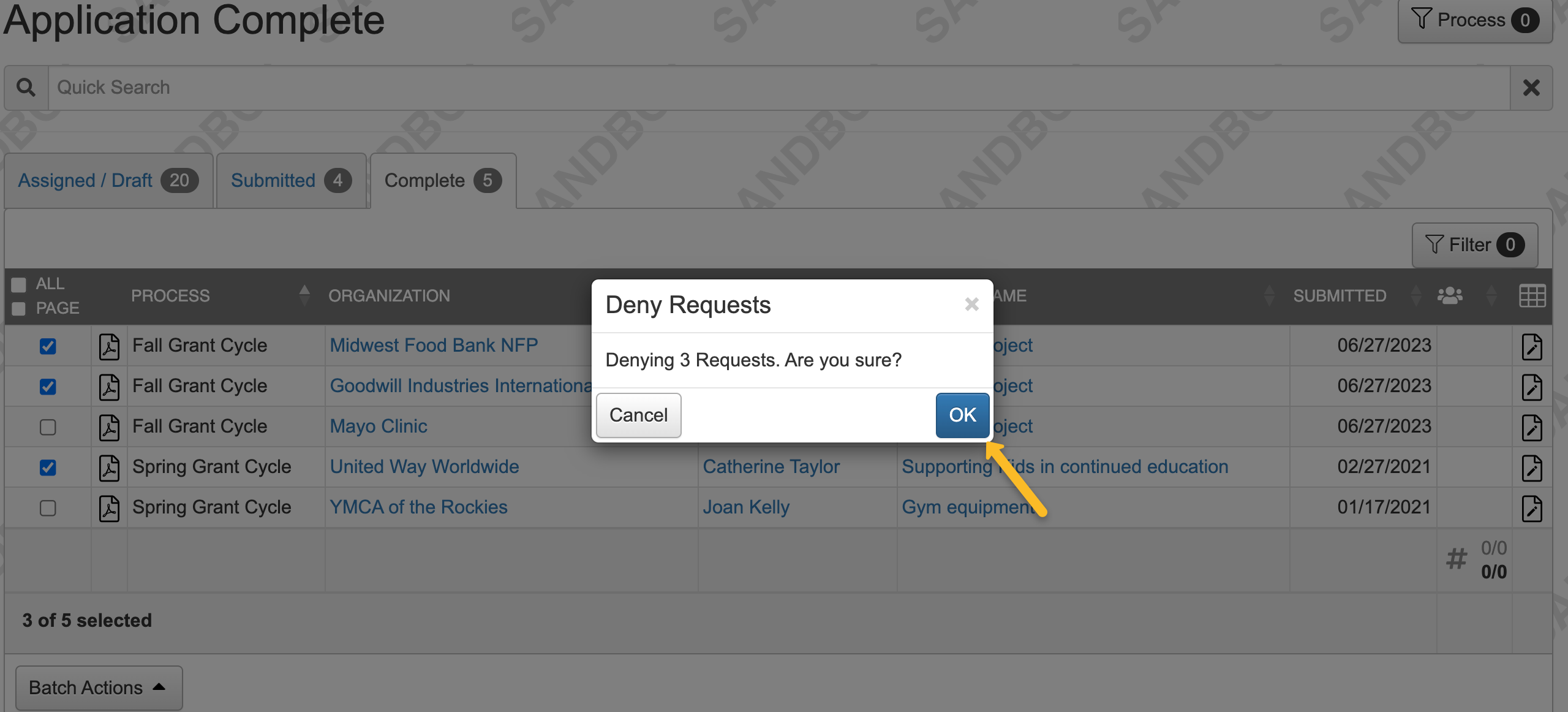 Deny Requests – Foundant Technologies