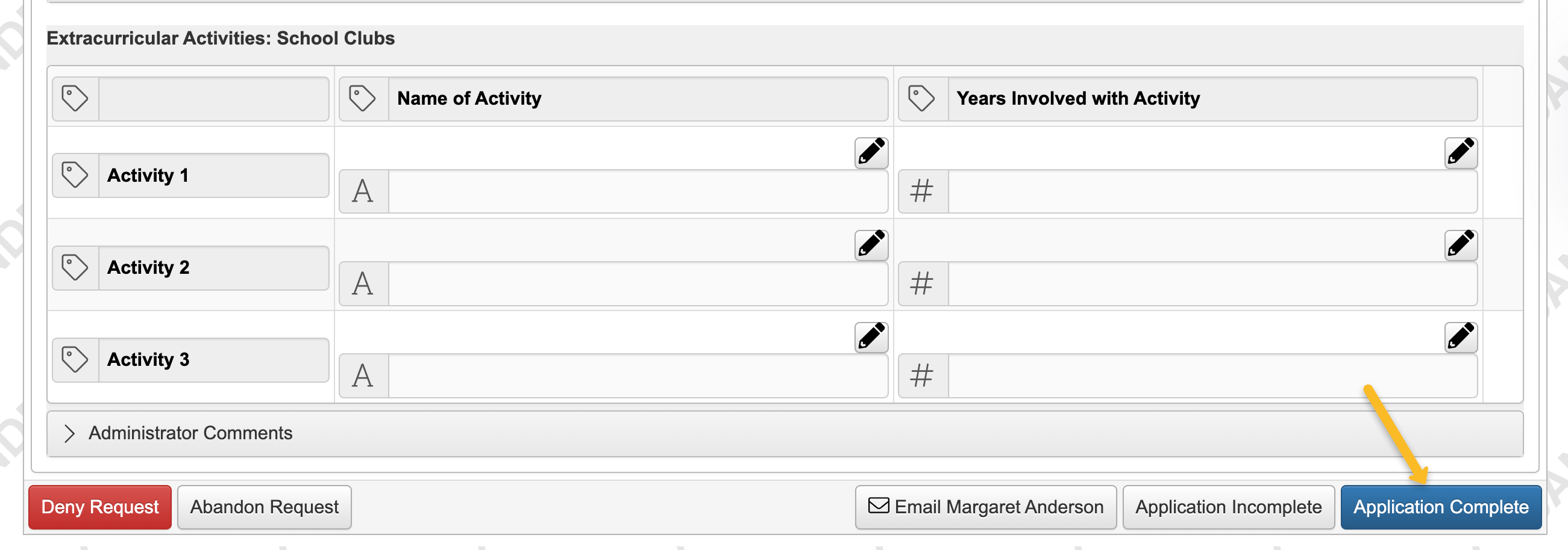 Mark LOI or Application Complete or Incomplete – Foundant Technologies