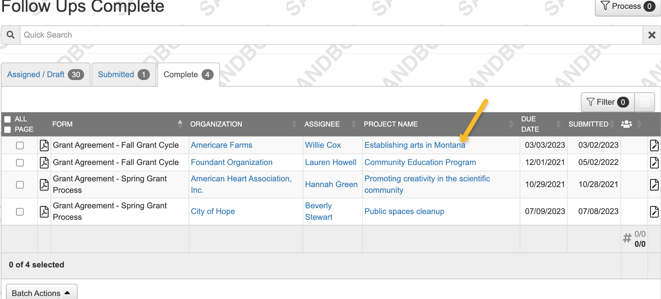 Revert the Status of a Follow Up – Foundant Technologies