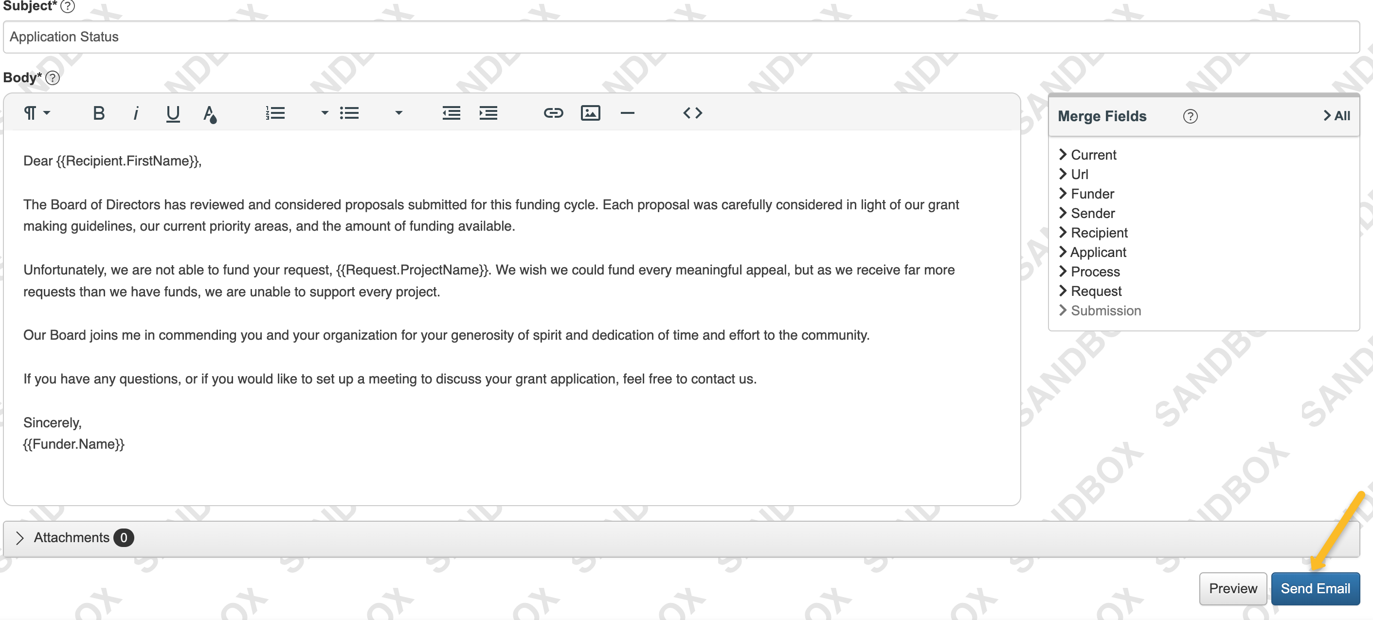 SLM: Send One Denial Email Per Applicant – Foundant Technologies