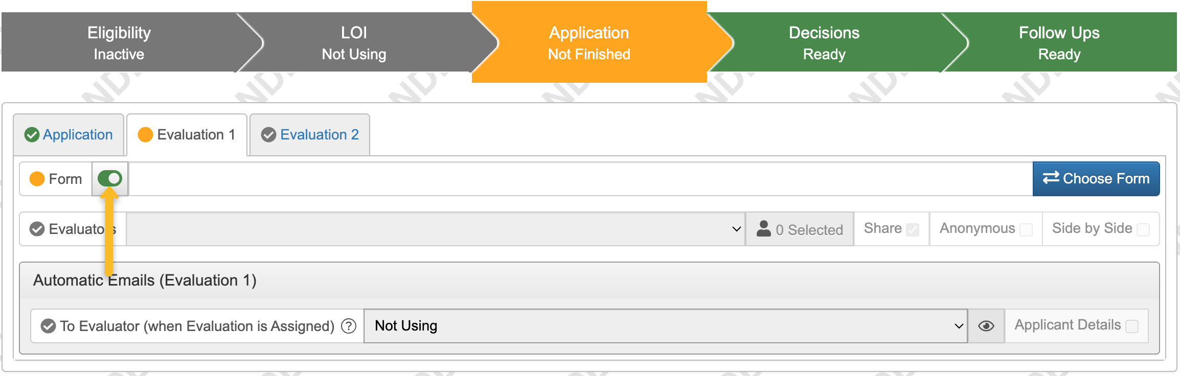 Configure an Evaluation Stage – Foundant Technologies