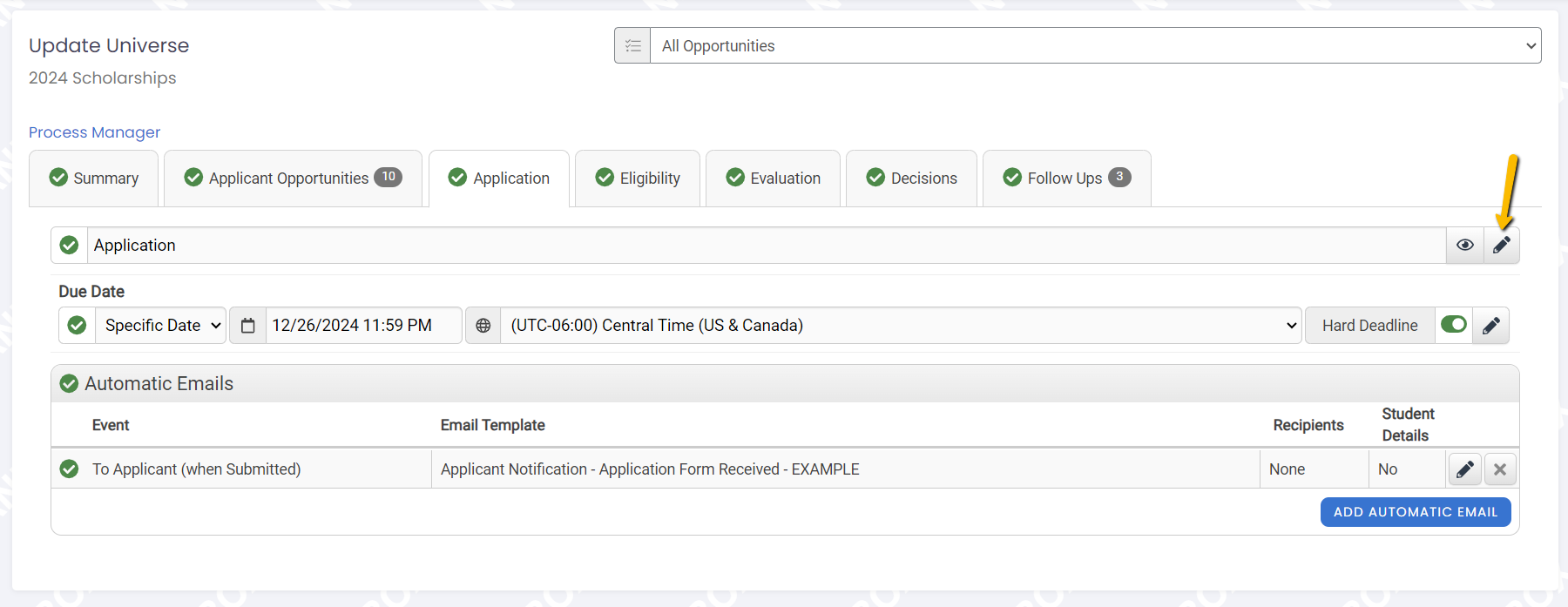 Universal Application: Edit the Application – Foundant Technologies