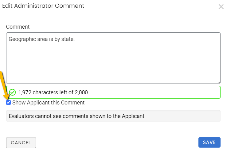Administrator Comments – Foundant Technologies