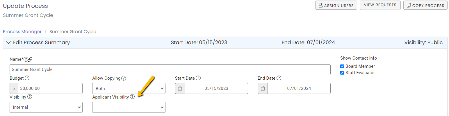 Applicant Visibility Override – Foundant Technologies