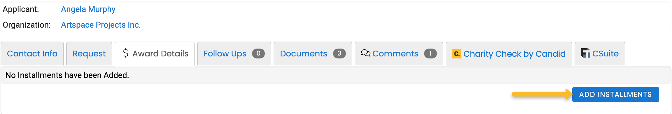 Add Installments to an Approved Request – Foundant Technologies