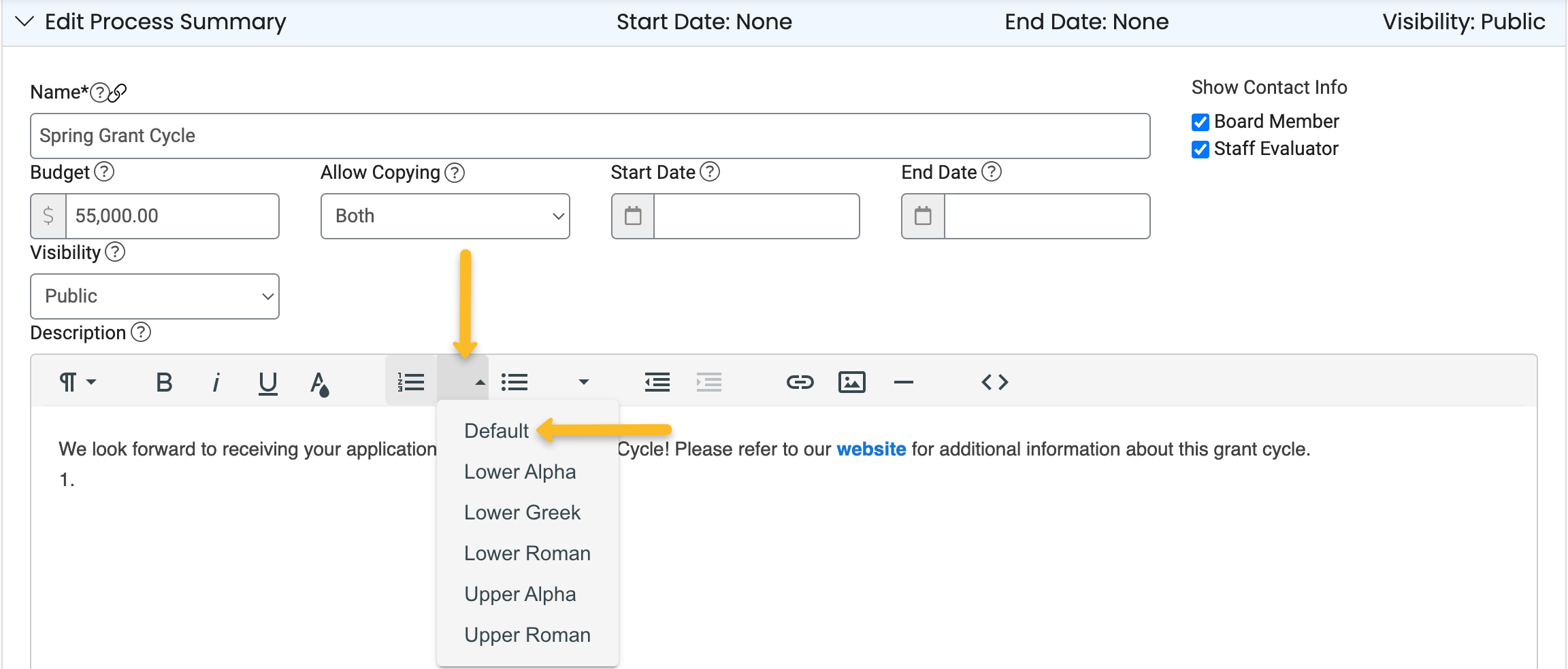 Rich Text Editor – Foundant Technologies