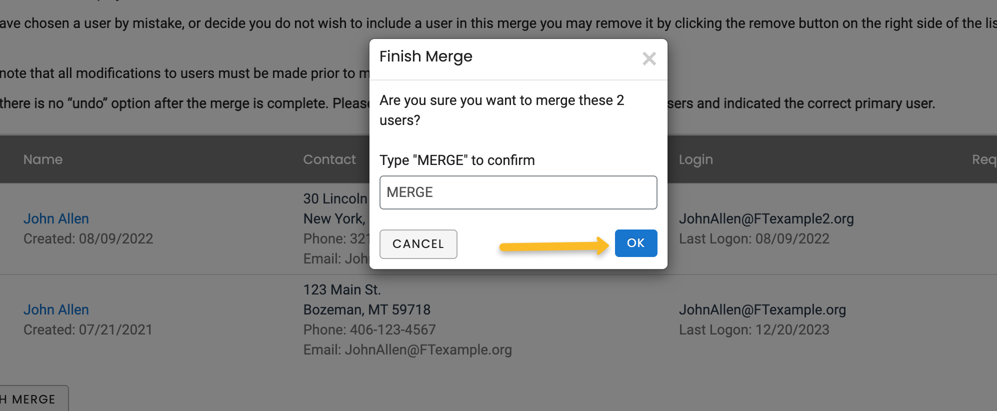 Merge Duplicate Users – Foundant Technologies