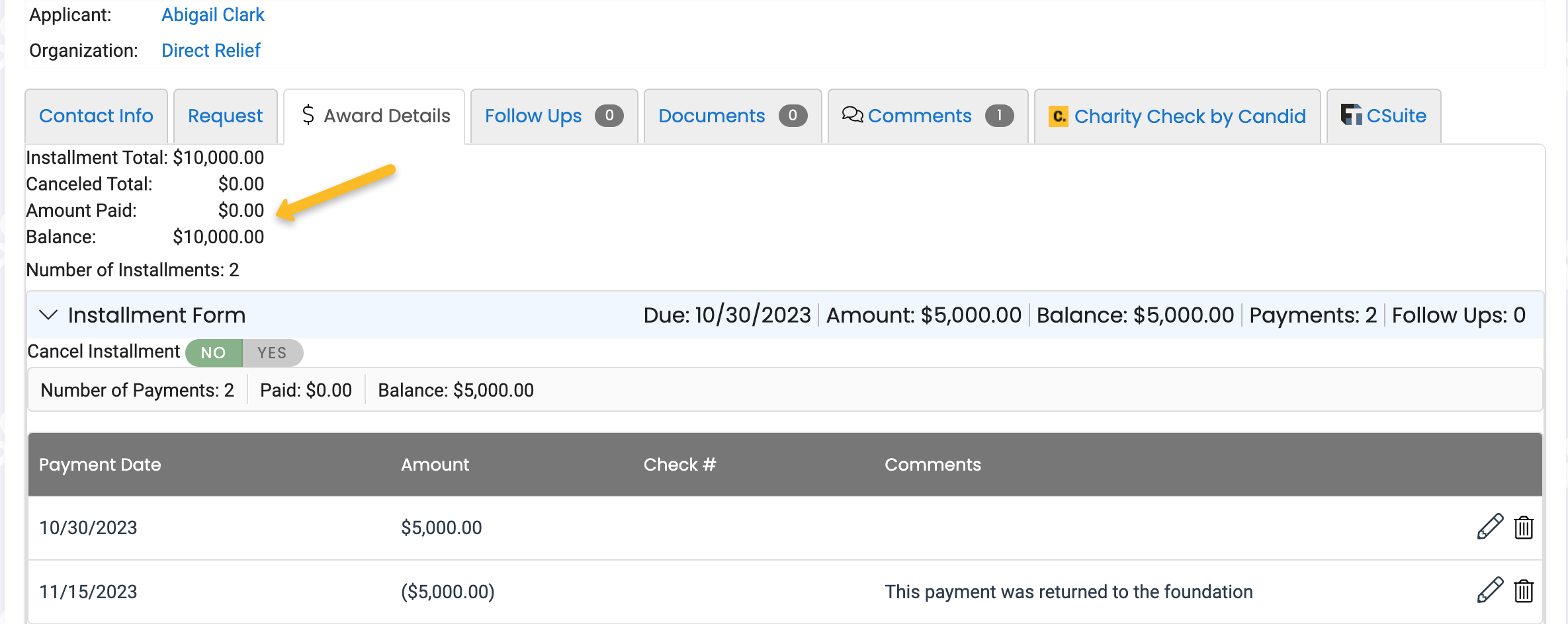 Credit a Payment – Foundant Technologies
