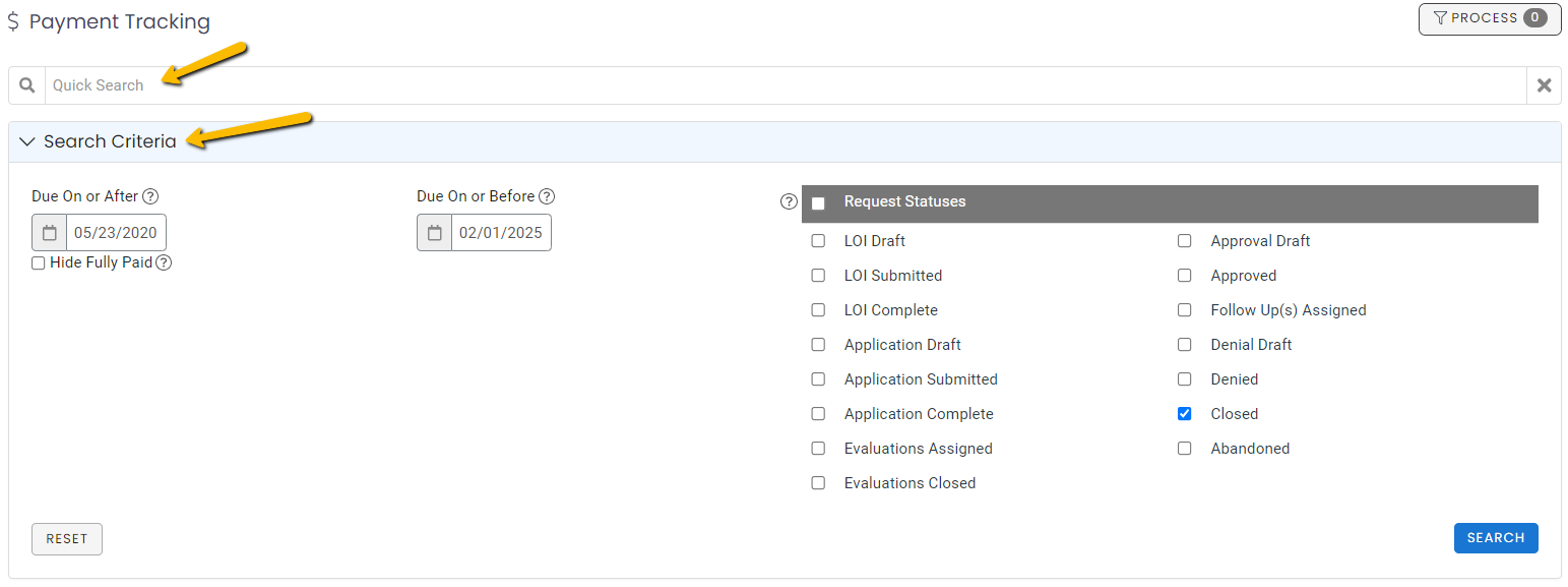 Payment Tracking Page – Foundant Technologies