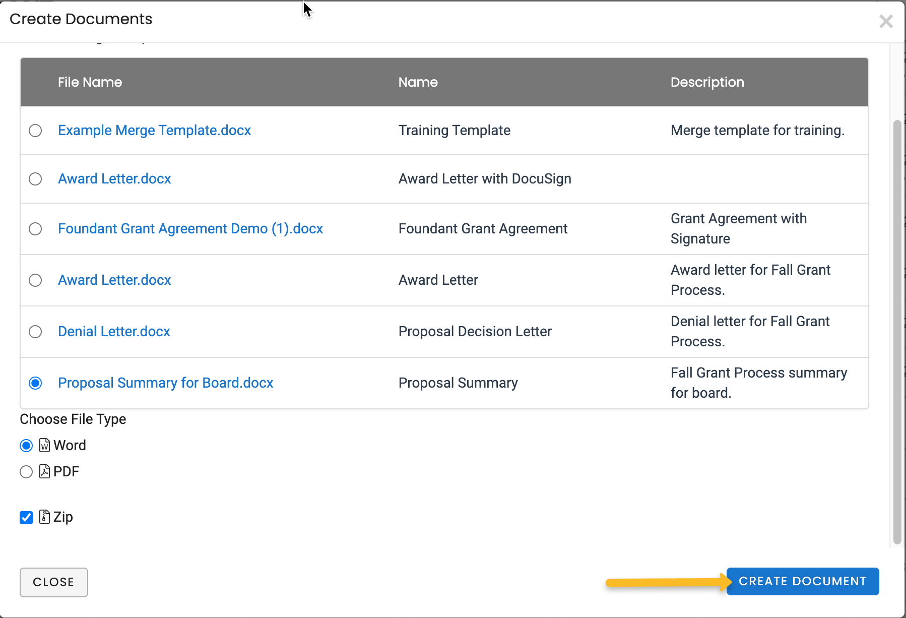 Generate Merge Documents – Foundant Technologies