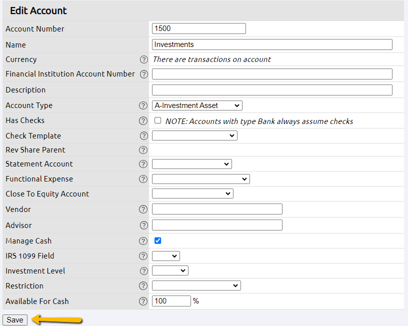 Cash Balancing Setup – Foundant Technologies
