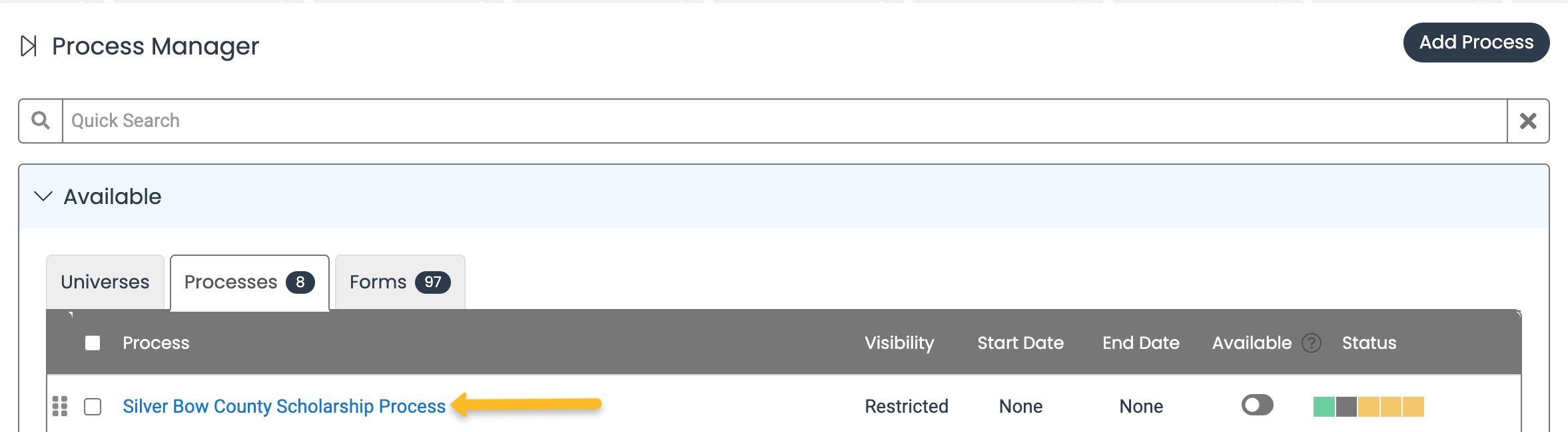 Add an Eligibility Quiz to a Process – Foundant Technologies