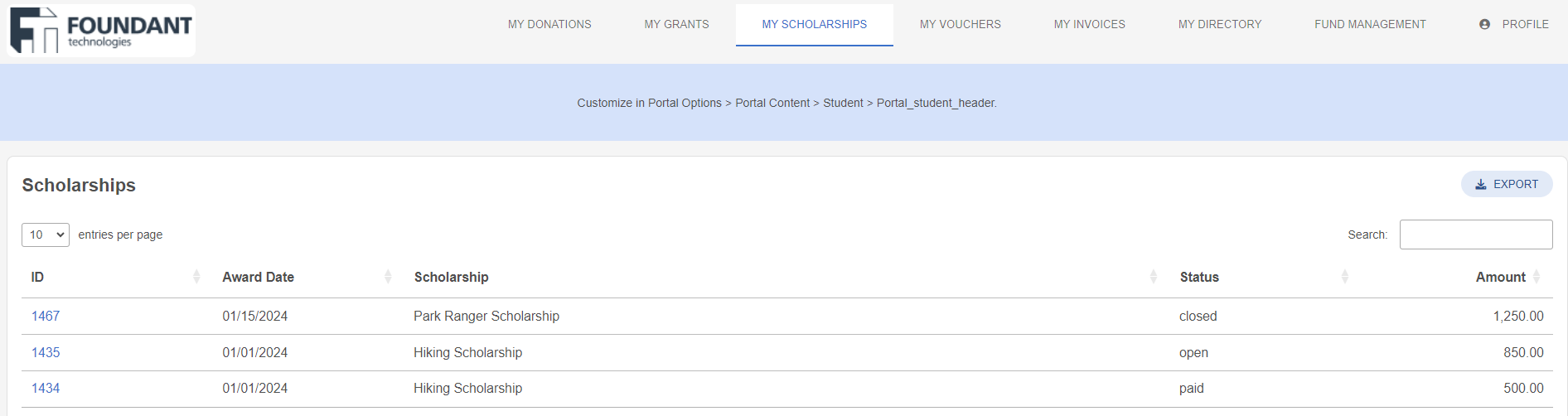 Portal – Foundant Technologies