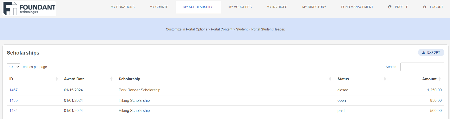 Portal – Foundant Technologies