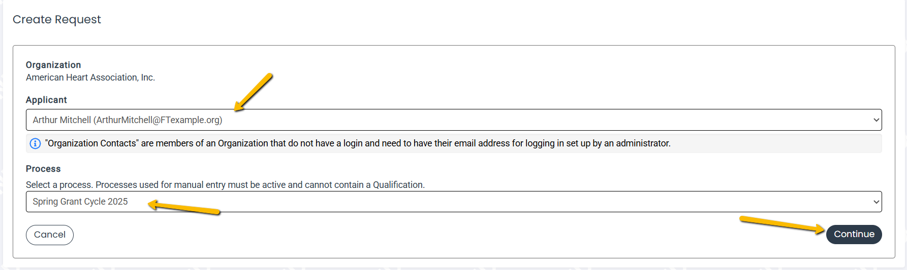 Manual Request Entry – Foundant Technologies