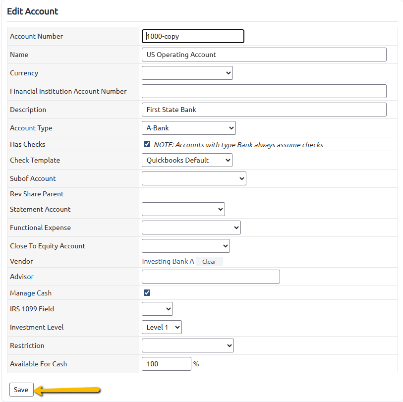 Create, Copy, and Edit an Account – Foundant Technologies