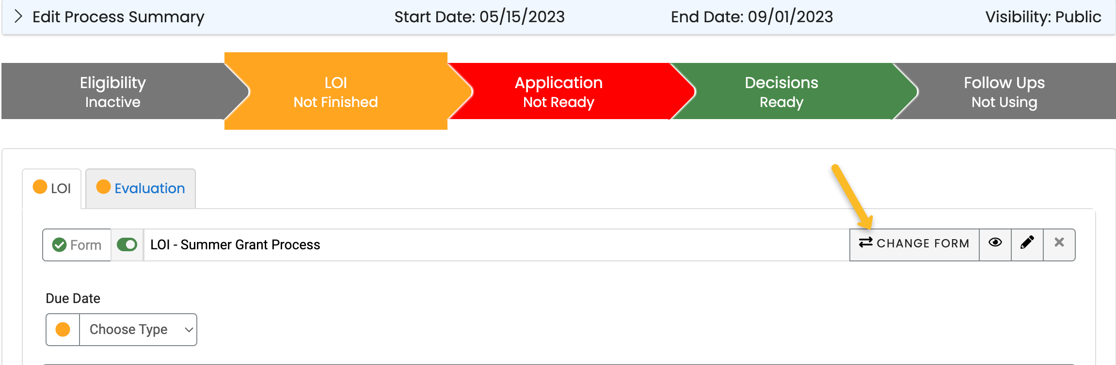 Add, Remove, or Change Forms in Process Stages – Foundant Technologies