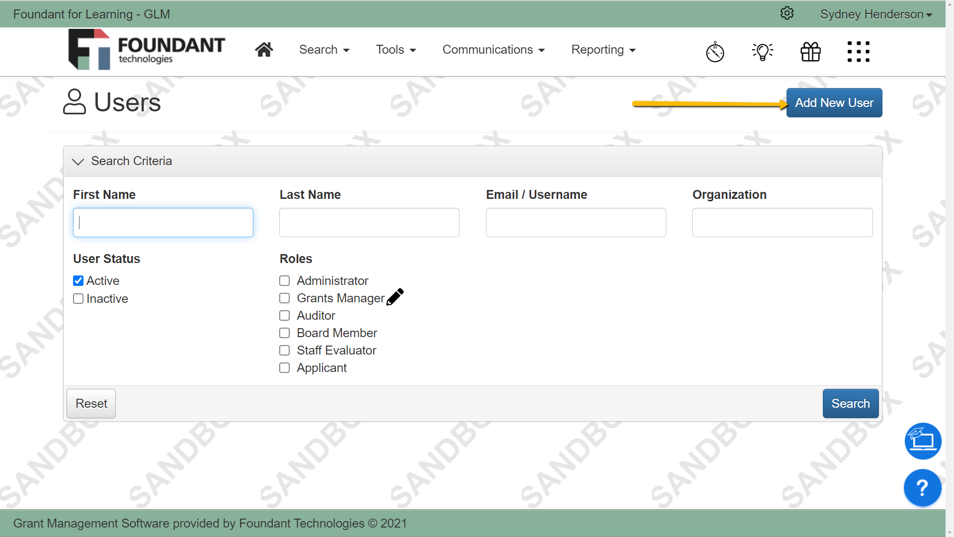 Add a User – Foundant Technologies