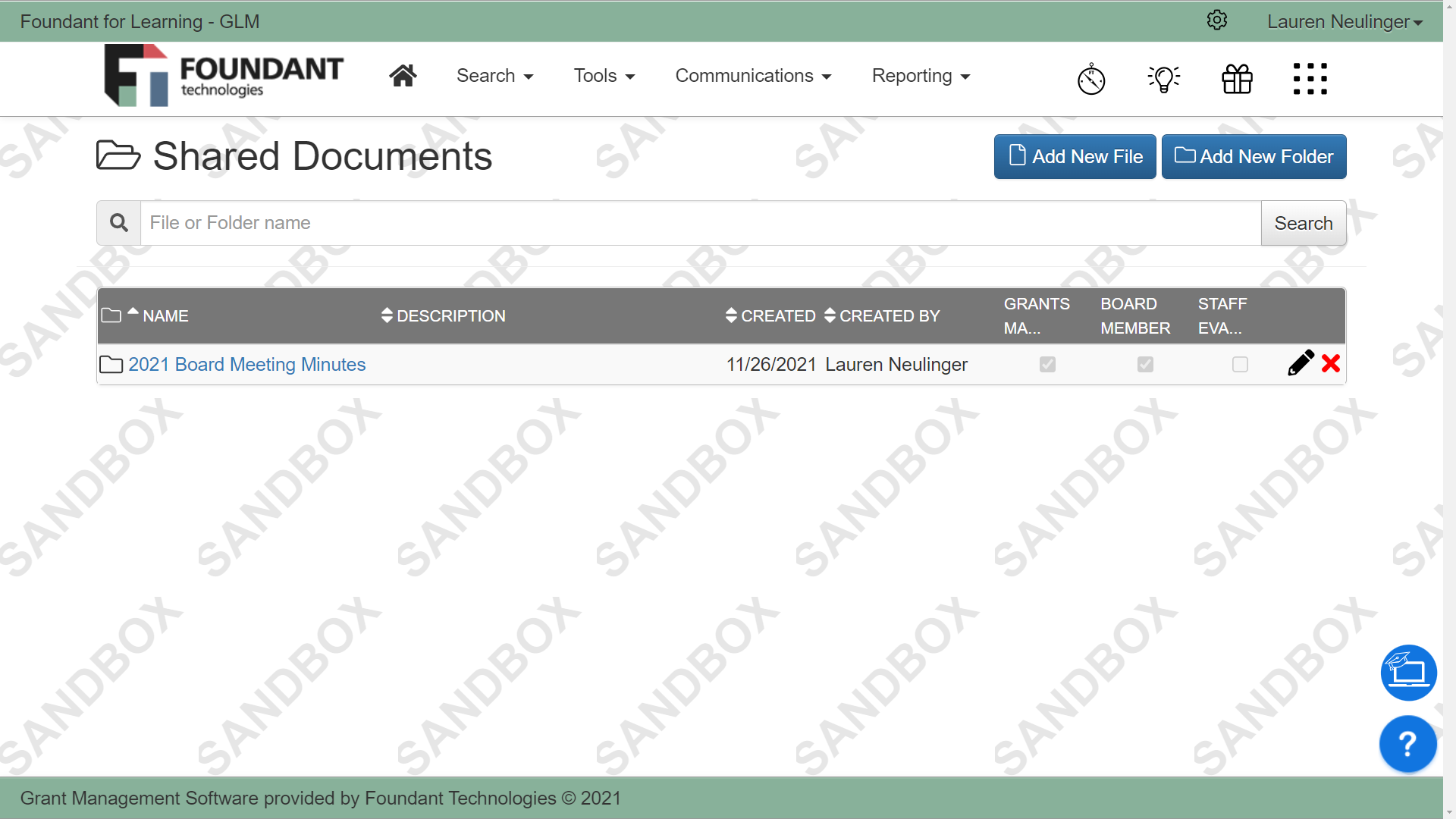 Shared Documents Foundant Technologies