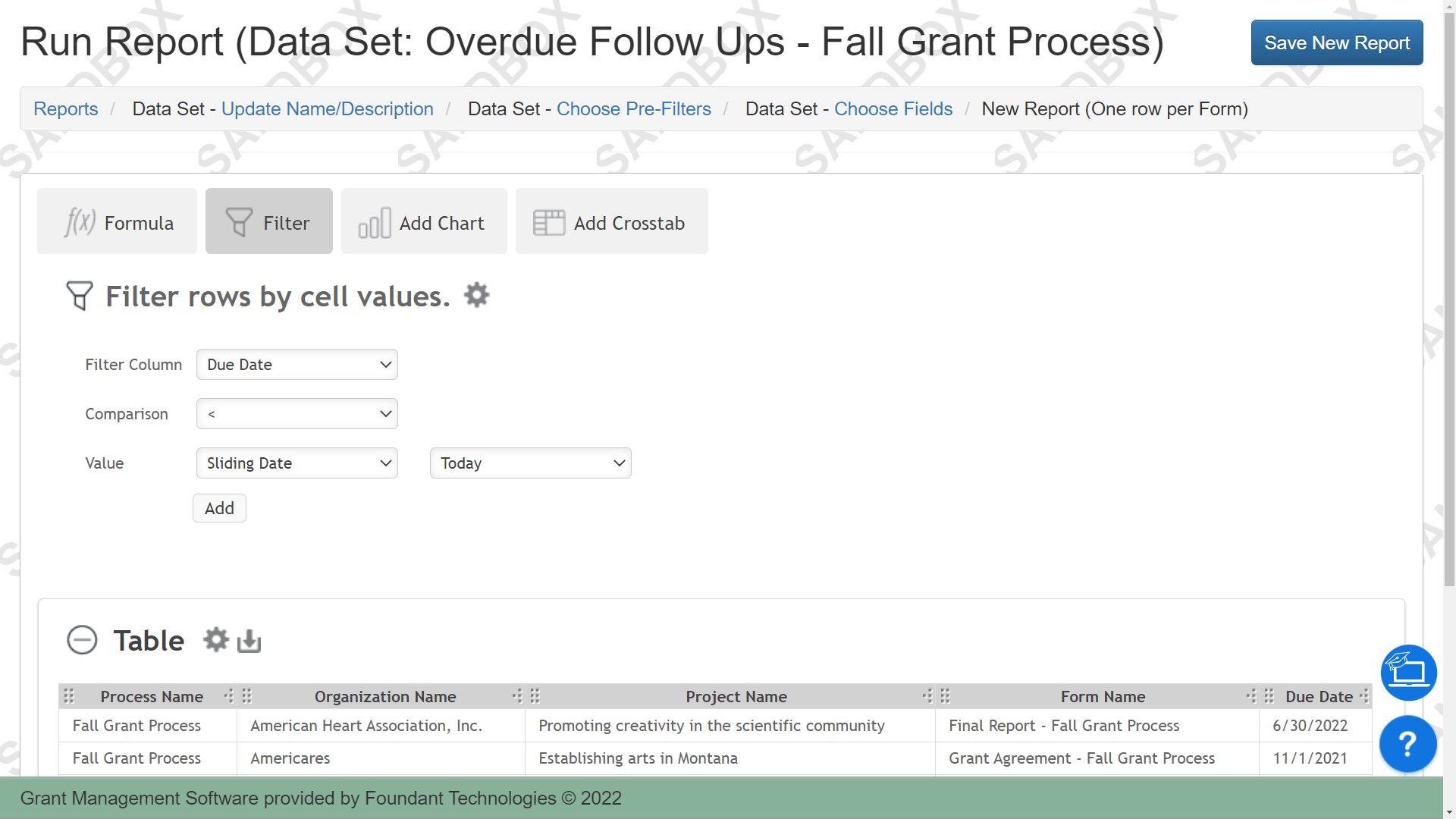 Build an Overdue Follow Ups Report – Foundant Technologies