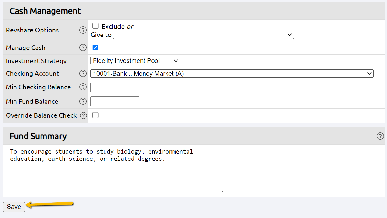 Cash Balancing Setup – Foundant Technologies