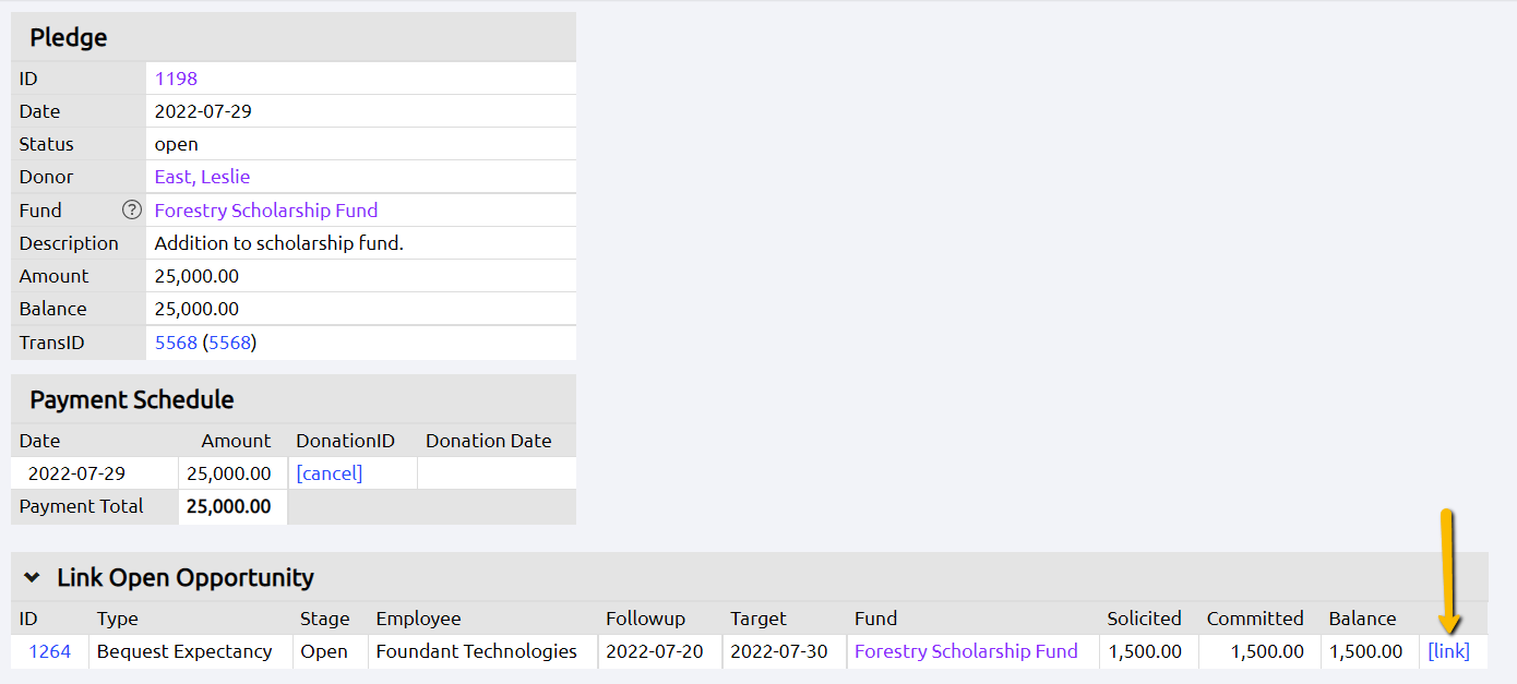 Create, Edit, or Delete a Pledge/Promise – Foundant Technologies