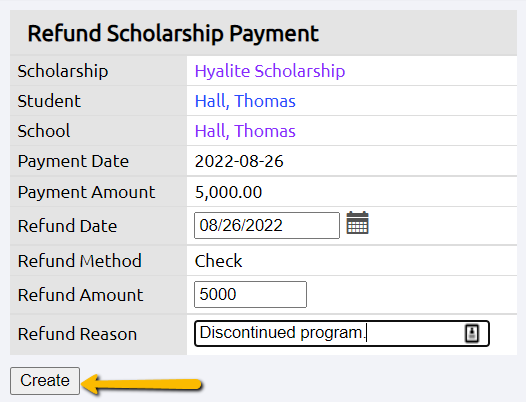 Refund a Scholarship Award – Foundant Technologies