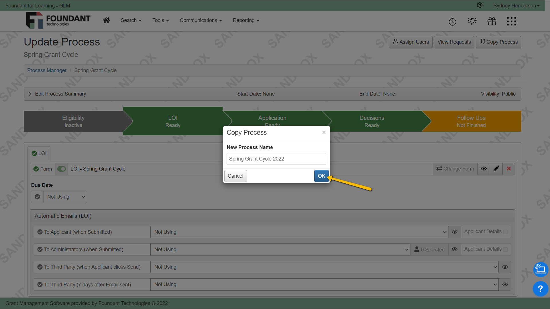Copy a Process – Foundant Technologies
